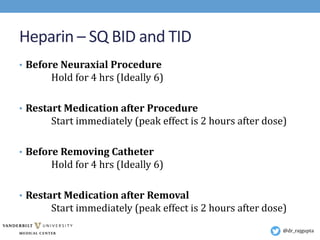 Anticoagulation and Regional Anesthesia | PPTX