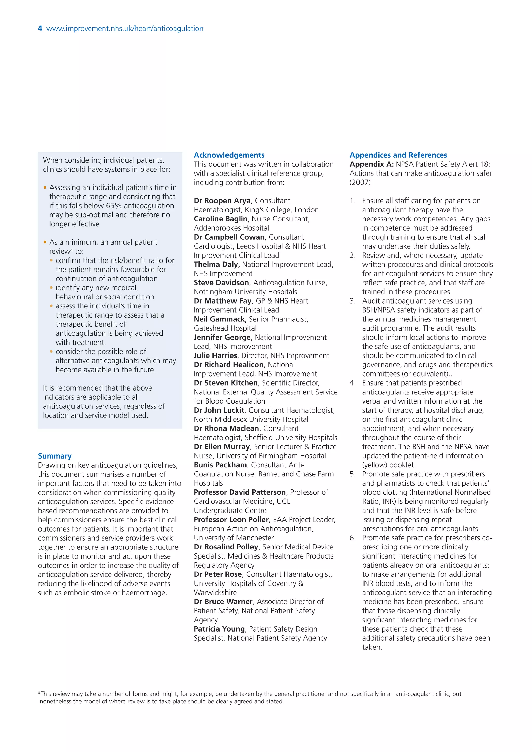 Anticoagulation for atrial fibrilation - a simple overview to support ...