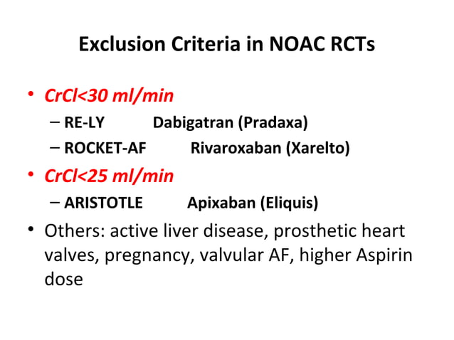 Anticoagulation in chronic kidney disease dr. mohsen el kossi | PPT