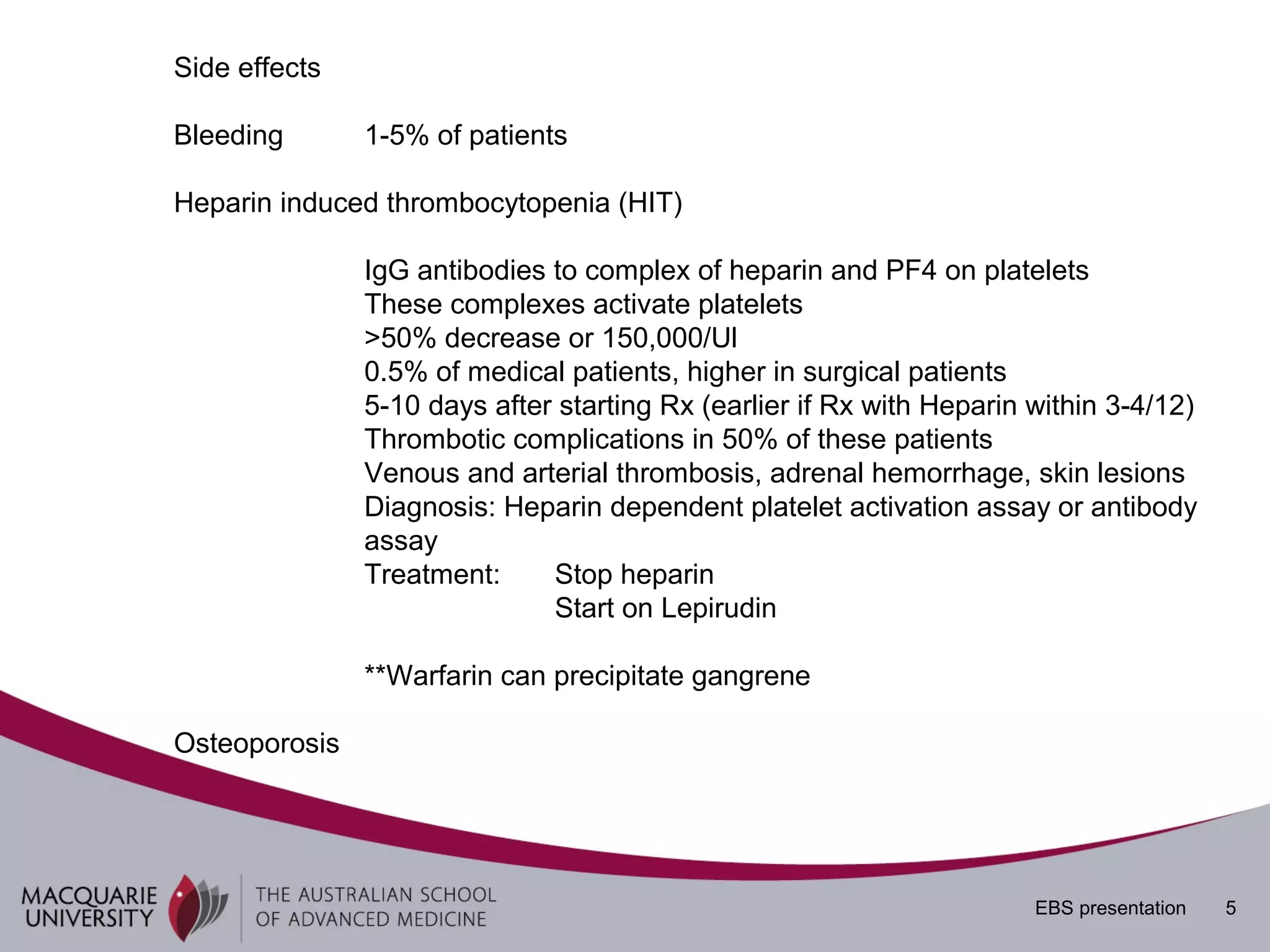 Anticoagulation in neurosurgery heparin warfarin_ppt | PPT