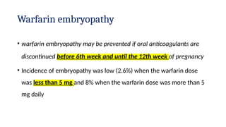anticoagulation in pregenecy latest guidelines | PPTX