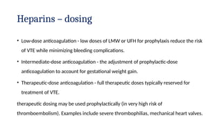 anticoagulation in pregenecy latest guidelines | PPTX