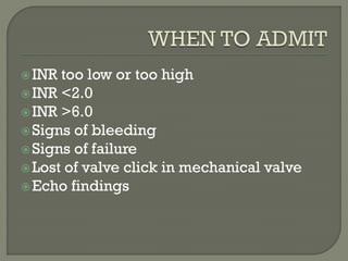 ANTICOAGULATION POST VALVE SURGERY present | PDF