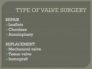 ANTICOAGULATION POST VALVE SURGERY present | PDF