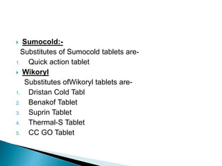 Anti cold tablets | PPTX