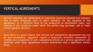 Anti competitive agreements under the competition act | PPTX
