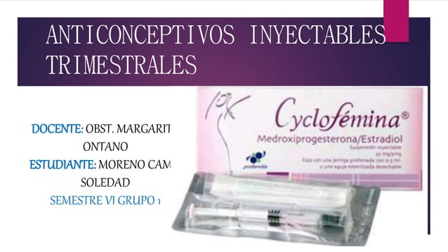 Anticonceptivos inyectables-trimestrales | PPT