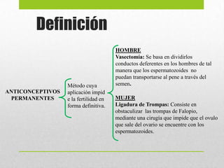 Anticonceptivos permanentes | PPTX