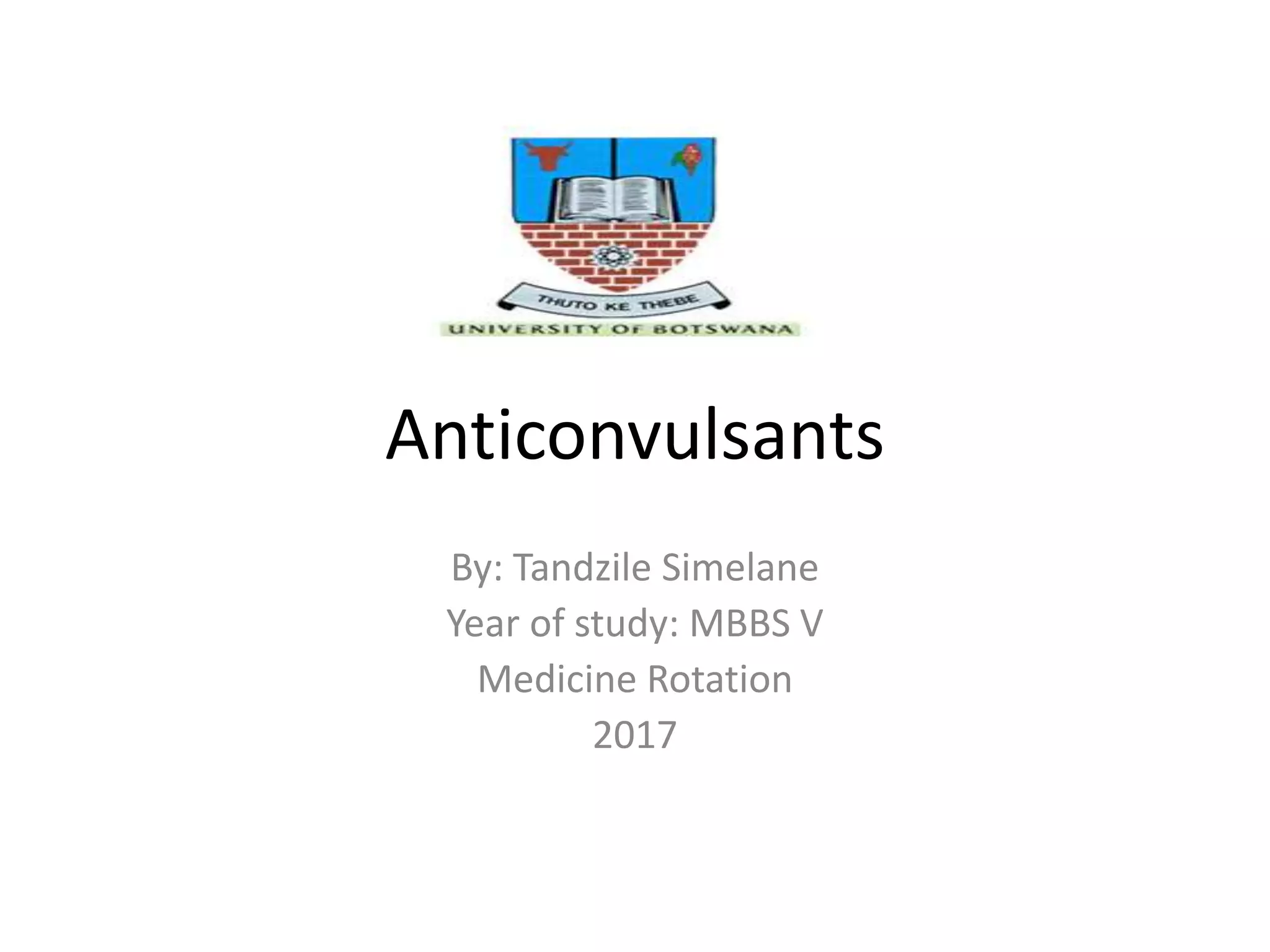 Anticonvulsants | PPTX