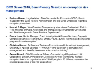 Anti-corruption as part of an integrative risk management, Christian ...