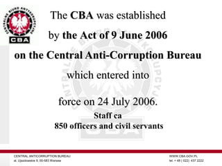 CENTRAL ANTI-CORRUPTION BUREAU (CBA) | PDF | Debated Sensitive Social ...
