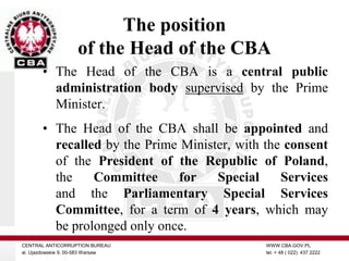 CENTRAL ANTI-CORRUPTION BUREAU (CBA) | PPT