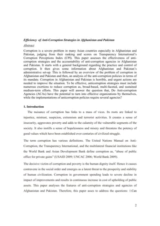 Anti corruption in afghanistan | PDF