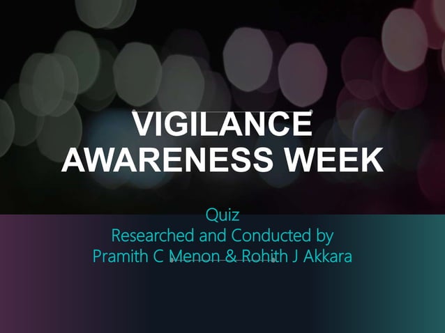 Vigilance Awareness Week Quiz finals | PPTX | Hinduism | Religion & Spirituality