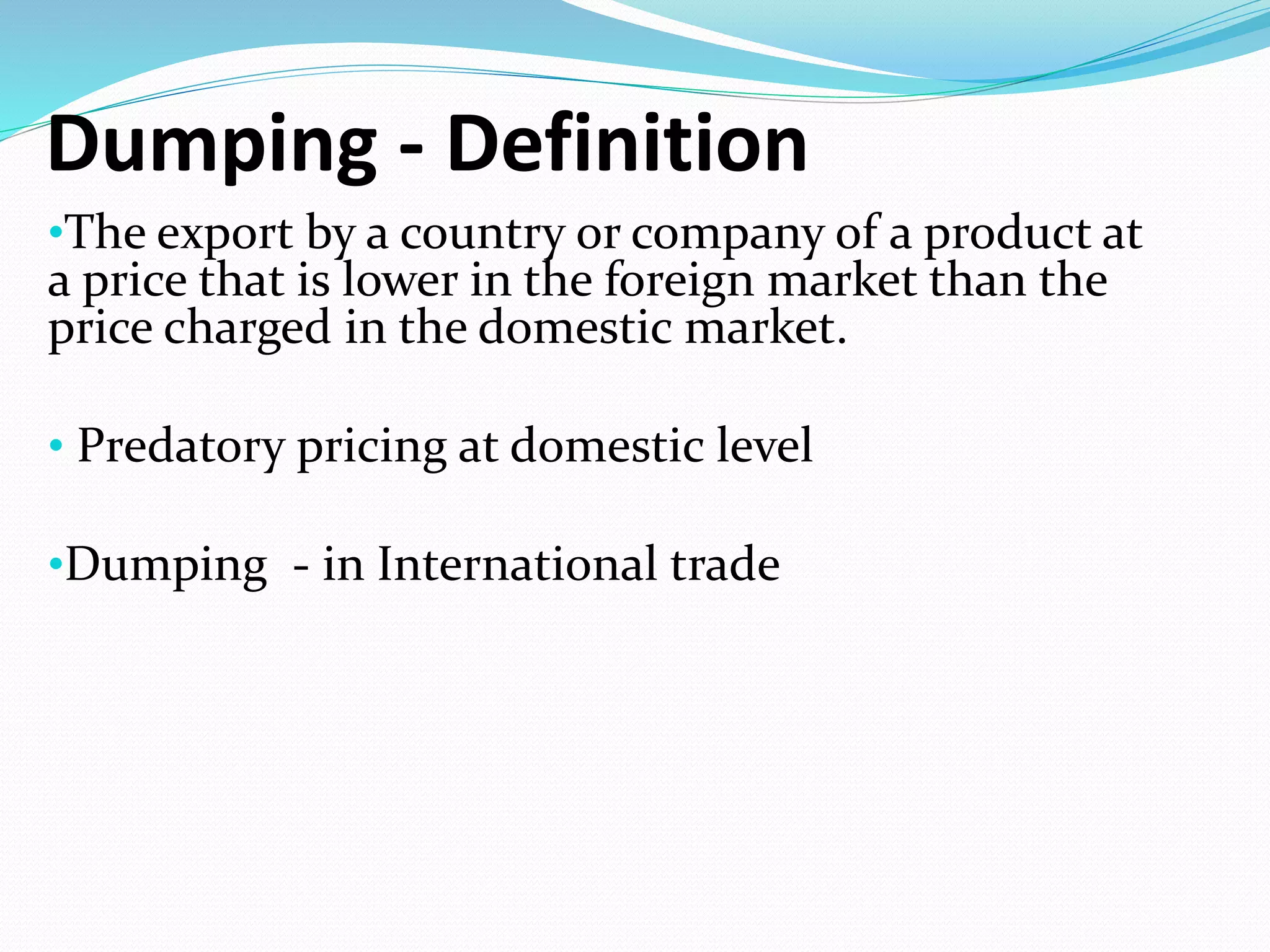 Anti ddmping slides | PPTX