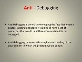 Anti Debugging | PDF