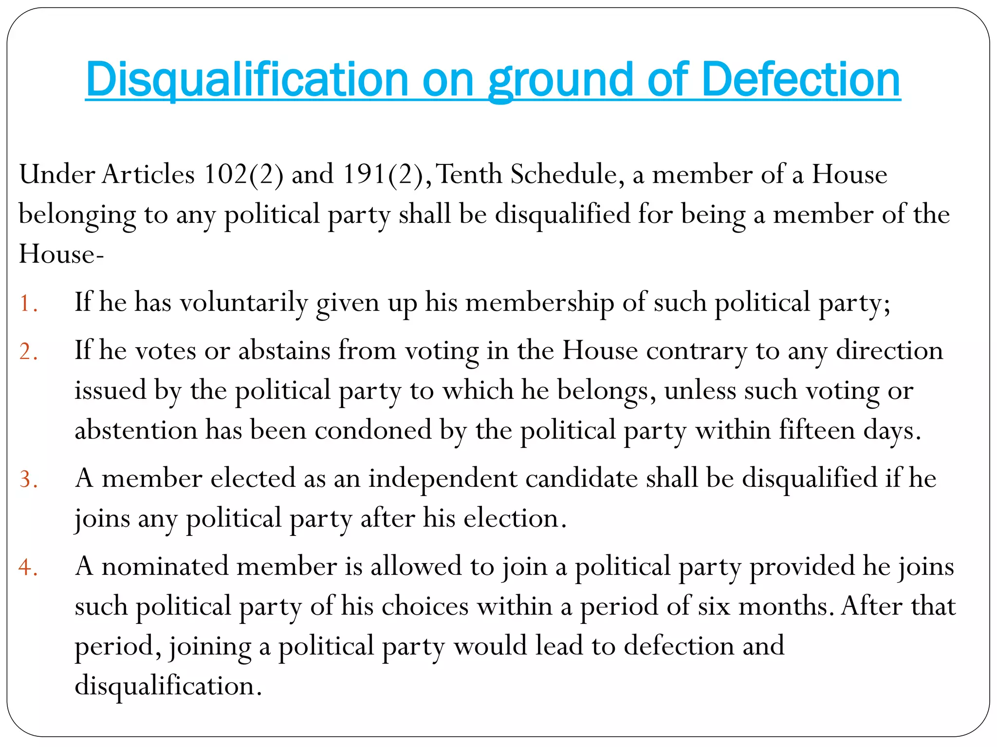 Anti defection law | PPT