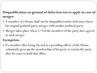 Anti defection law | PPT
