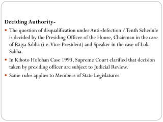 Anti defection law | PPT