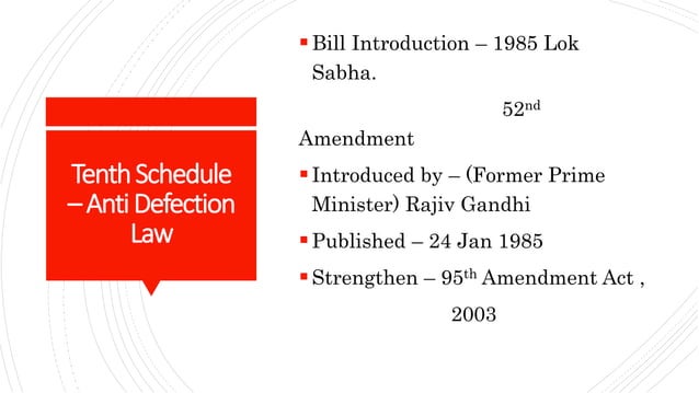 Anti defection law | PPT
