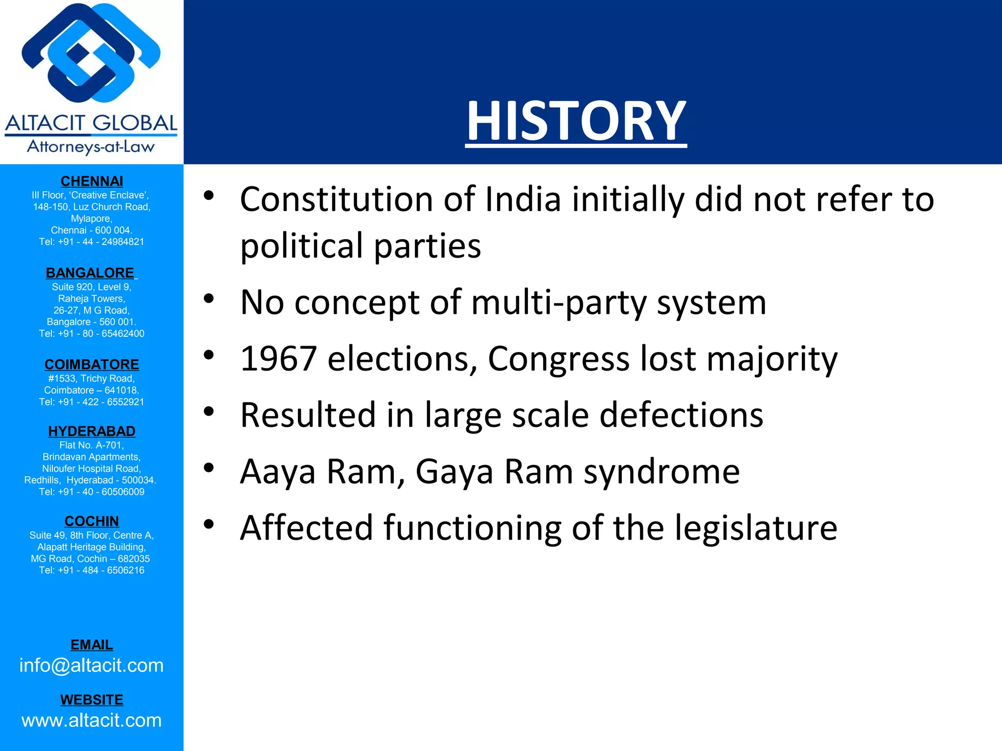 Anti defection laws | PPT