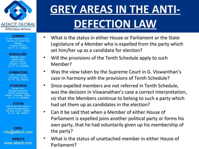 Anti defection laws | PPT | Law