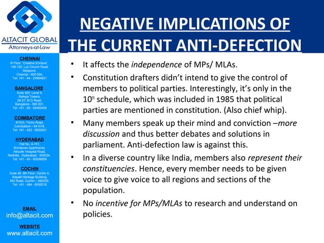 Anti defection laws | PPT | Law