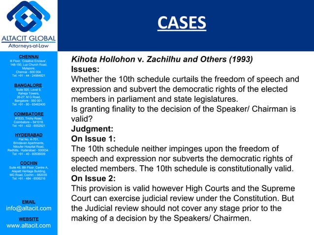 Anti defection laws | PPT | Law