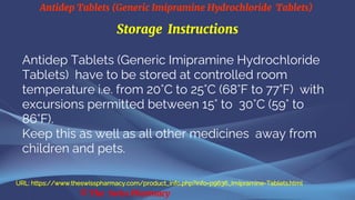 Antidep Tablets (Generic Imipramine Hydrochloride Tablets) | PPT