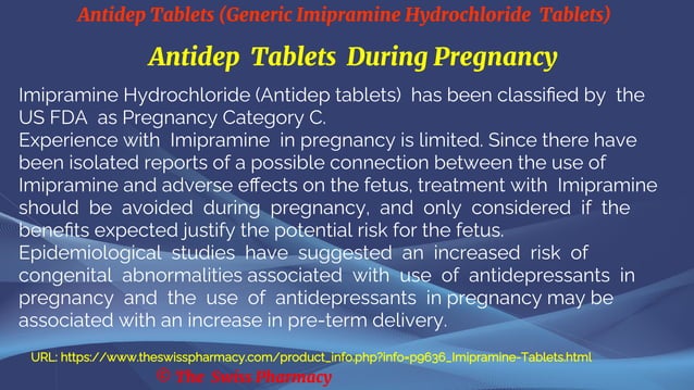 Antidep Tablets (Generic Imipramine Hydrochloride Tablets) | PPT