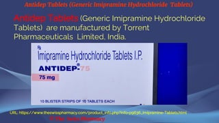 Antidep Tablets (Generic Imipramine Hydrochloride Tablets) | PPT