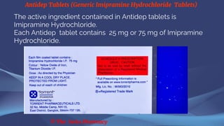 Antidep Tablets (Generic Imipramine Hydrochloride Tablets) | PDF
