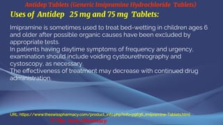Antidep Tablets (Generic Imipramine Hydrochloride Tablets) | PPT