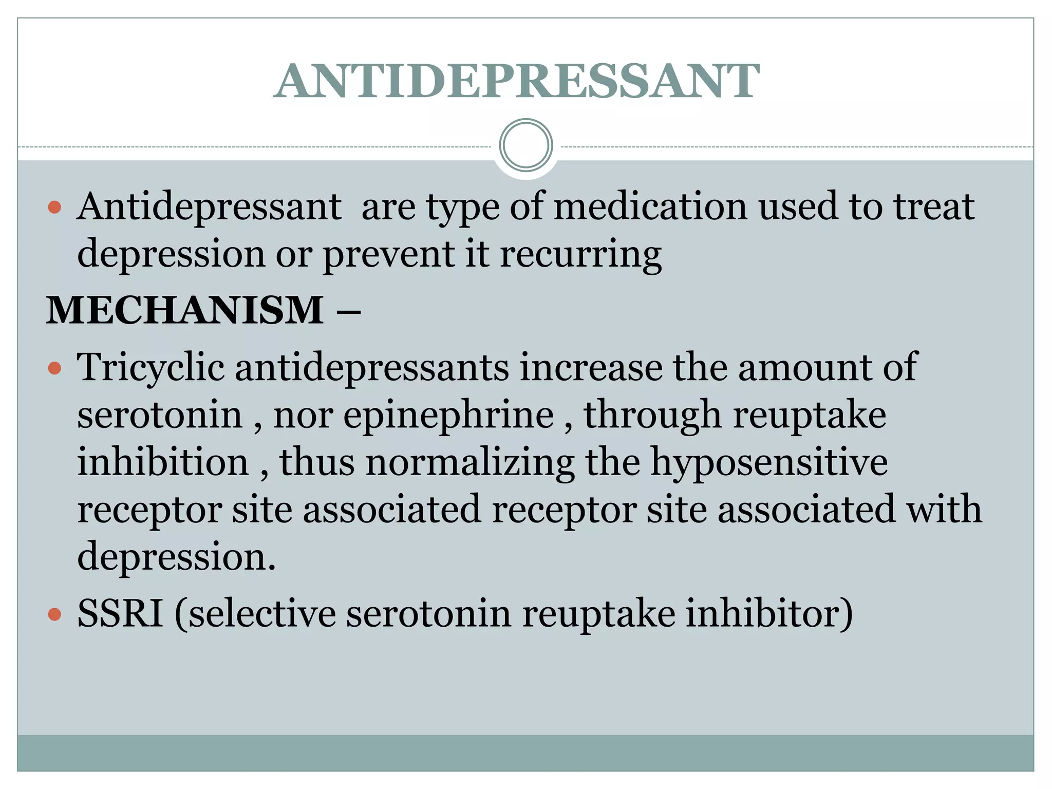 antidepresent by vishal dubey ims bhu (Bsc nursing)pptx | PPTX