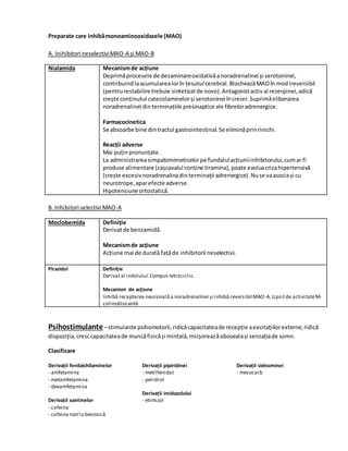 Farmacologie: Antidepresive | DOCX