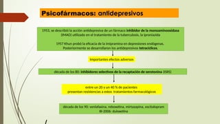 ANTIDEPRESIVOS EN FARMACOLOGIA.pptx Y DOSIFICACION | PPTX
