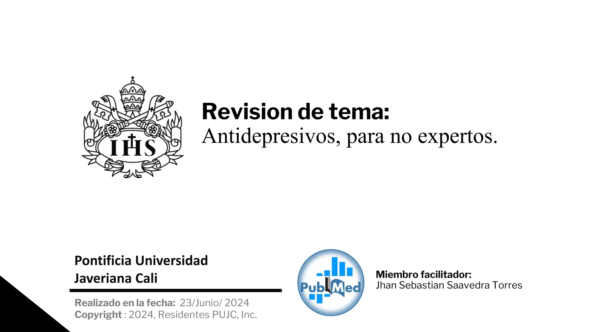 Antidepresivos, para no expertos. MDMF-Jhan Sebastian Saavedra Torres | PDF