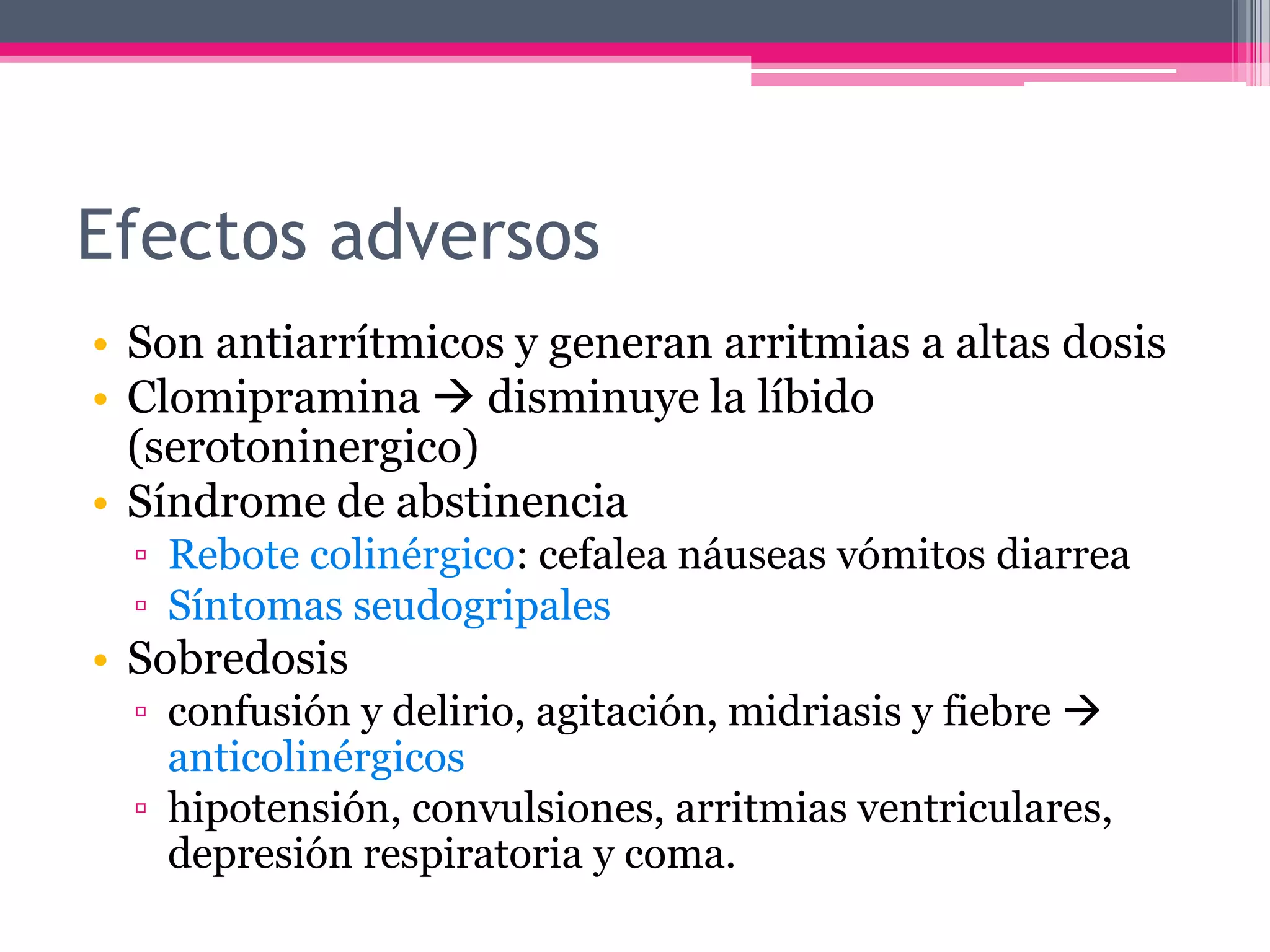 Antidepresivos tricíclicos | PPT