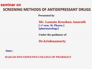 Antidepressant | PPTX