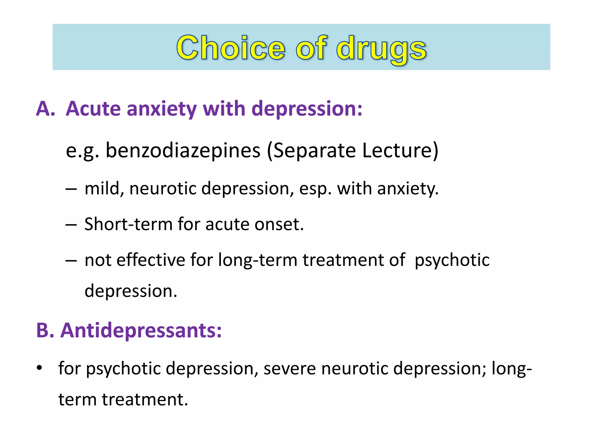 Drug Therapy of Depression | PDF