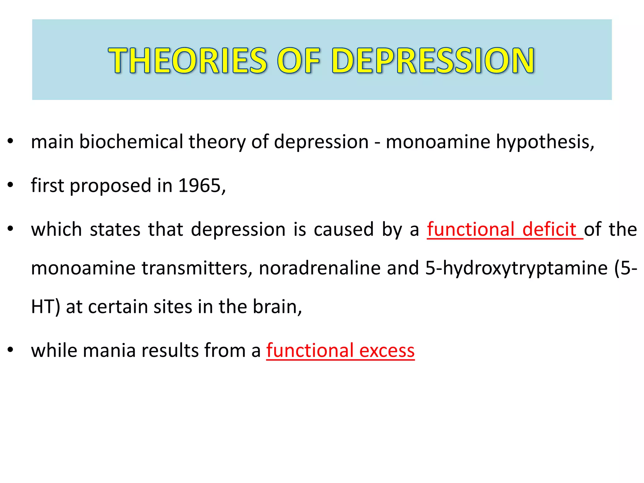 Drug Therapy of Depression | PDF