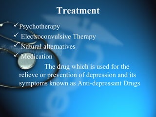 Anti depressant and its classifications | PPT