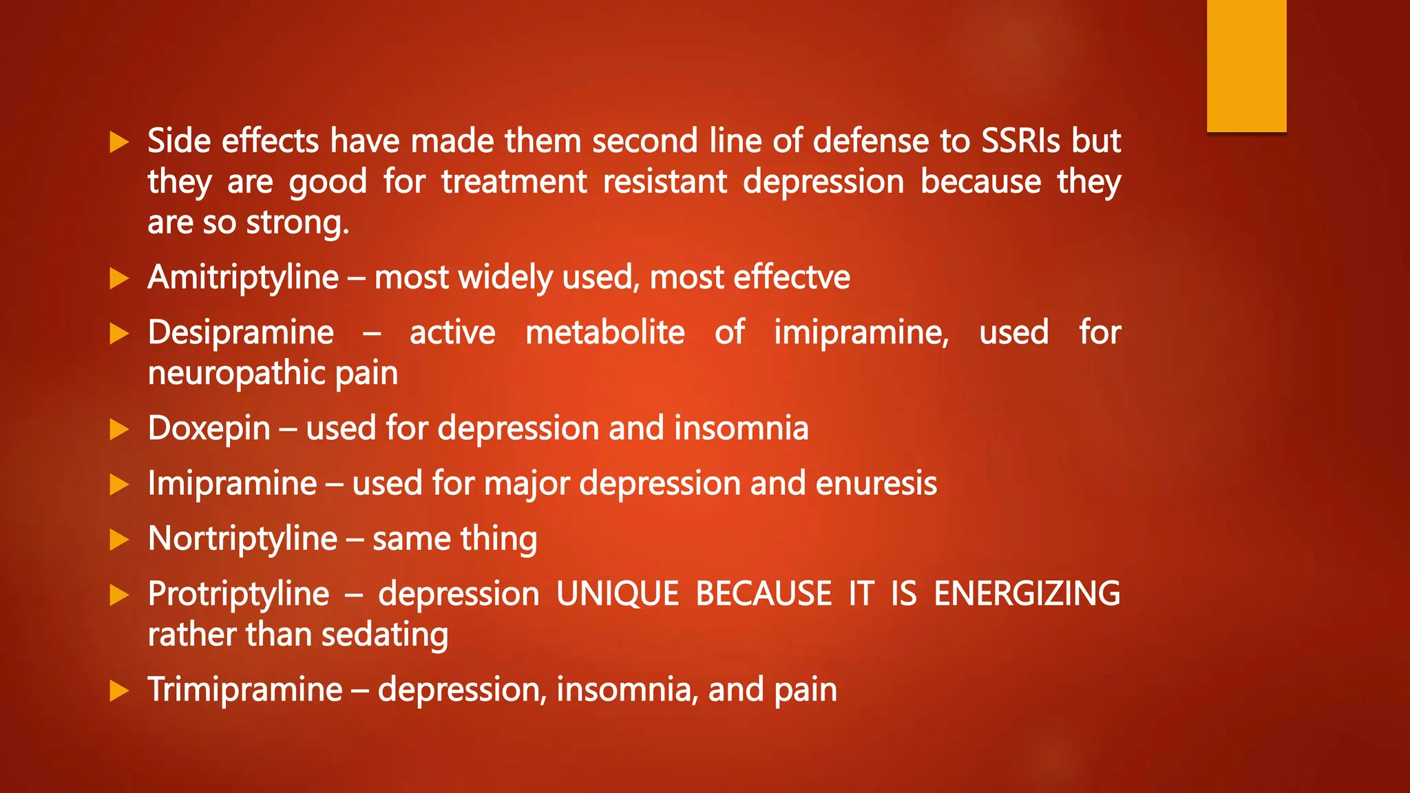 Antidepressant drugs .pptx (needs completion ) | PPTX