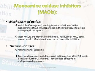 Antidepressant drugs | PPT