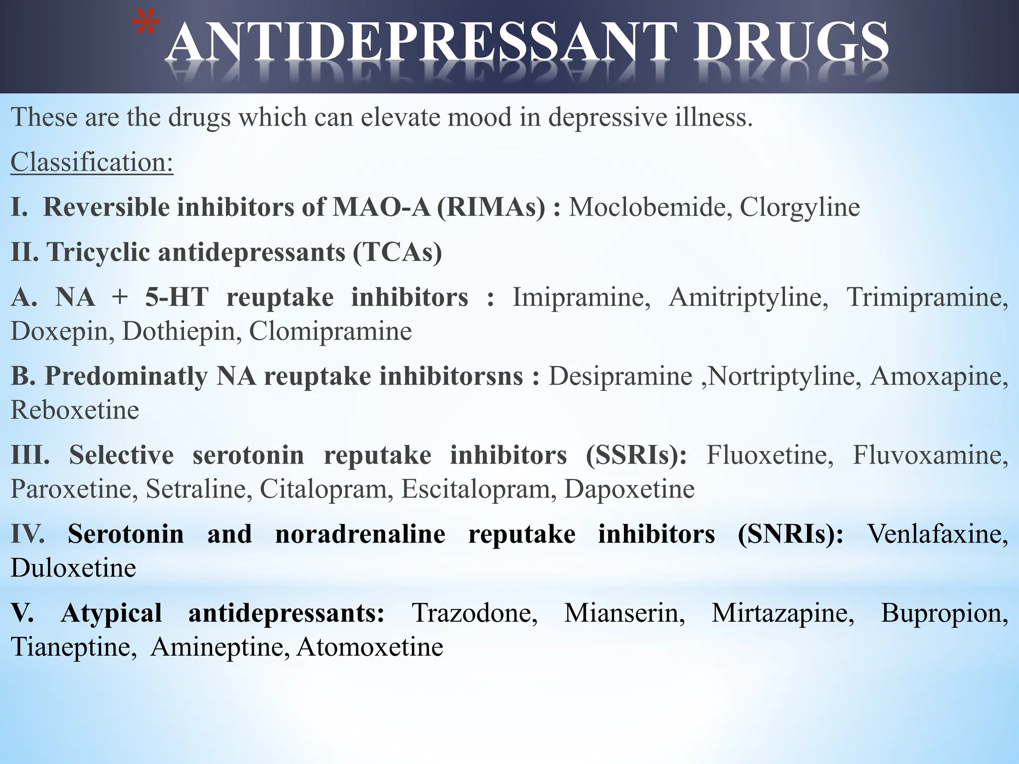 Shedding Light: Understanding Antidepressant Therapies | PPTX