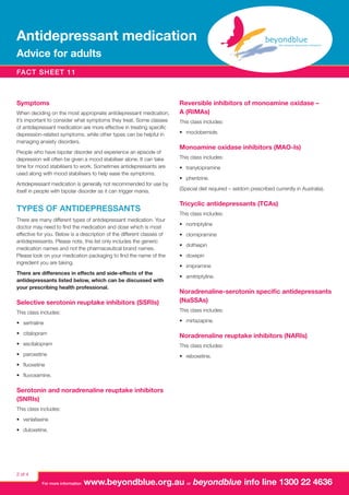 Antidepressant medication advice for adults | PDF