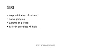 Antidepressants PHARMACOLOGY REVISION NOTES | PDF