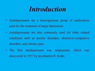 Antidepressants Pharmacology | PPTX