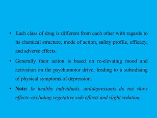 Antidepressants Pharmacology | PPTX