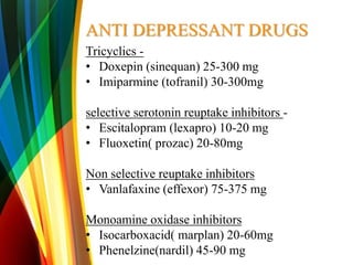 Antidepressants power point presentation | PPTX